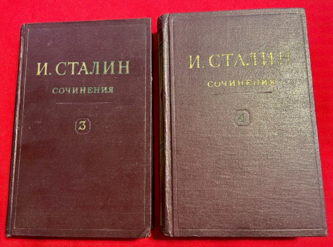 Soviet Vintage Books, Set of 2, Joseph Stalin, Collected Works, 3 and 4 ...