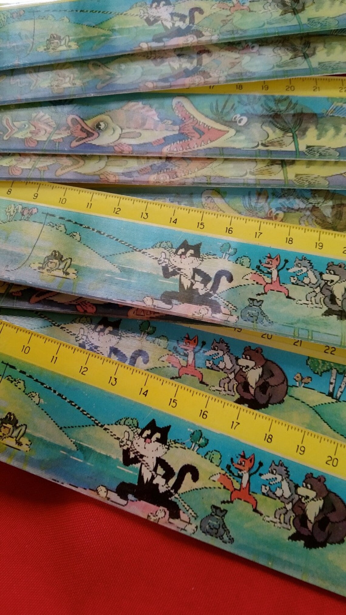Soviet Vintage Ruler Old School Ruler Fisher Cat 3D - Etsy