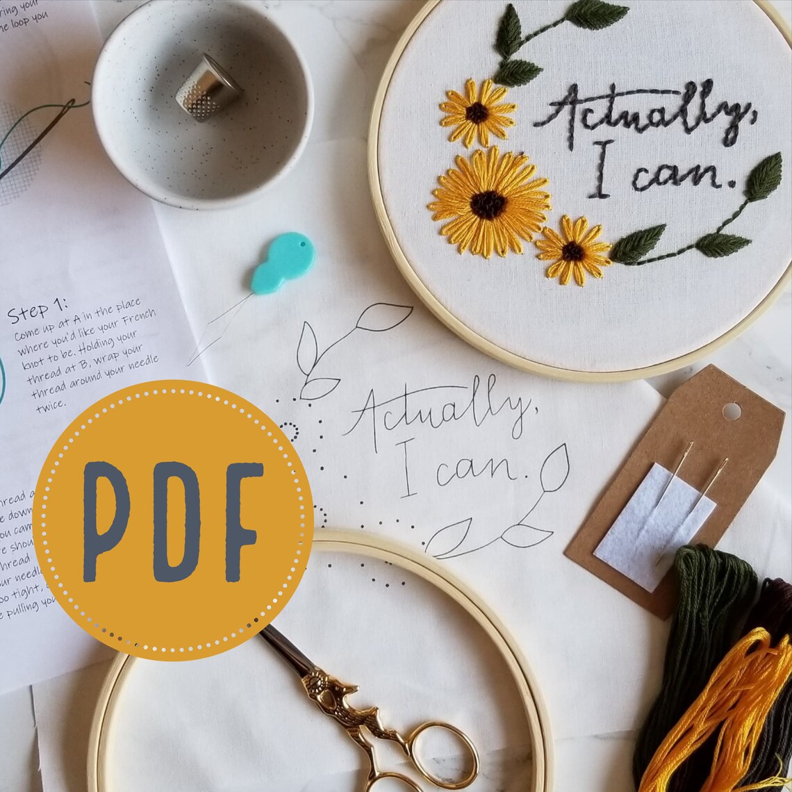 Beginner Embroidery Pattern PDF - Etsy