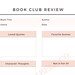 Book Club Meeting Notes Digital Template, Minimalistic, Printable ...