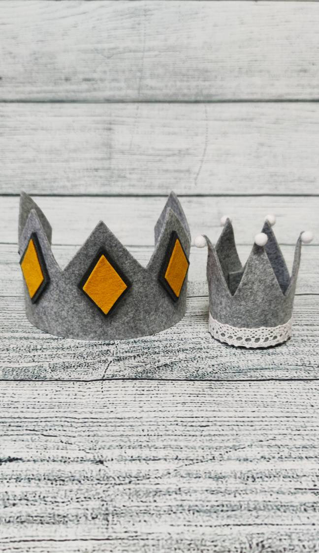 Gray Felt Little Prince Crown - Etsy