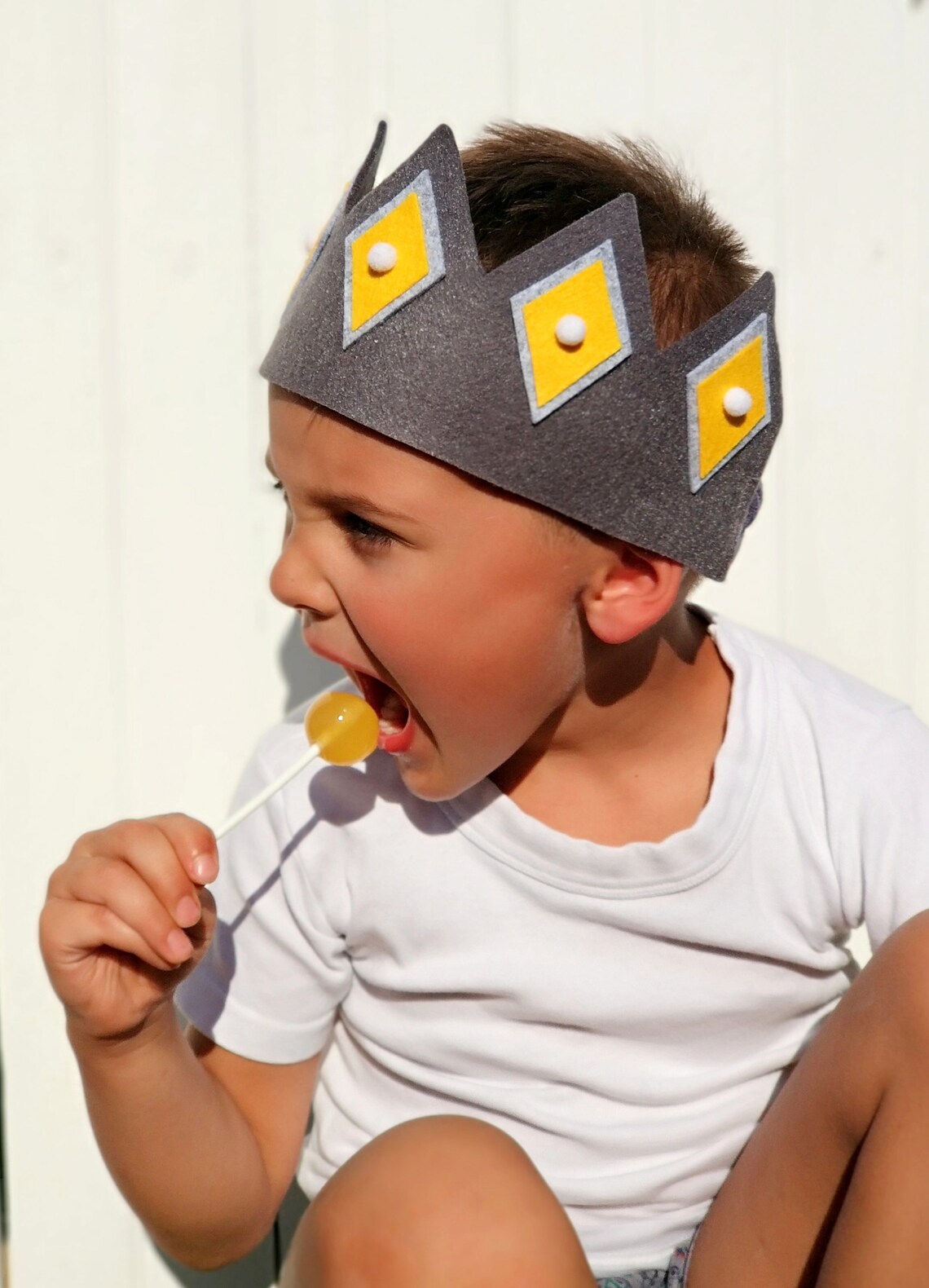 Gray Felt Little Prince Crown - Etsy