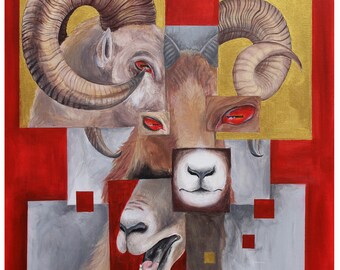 Ram Painting | Etsy
