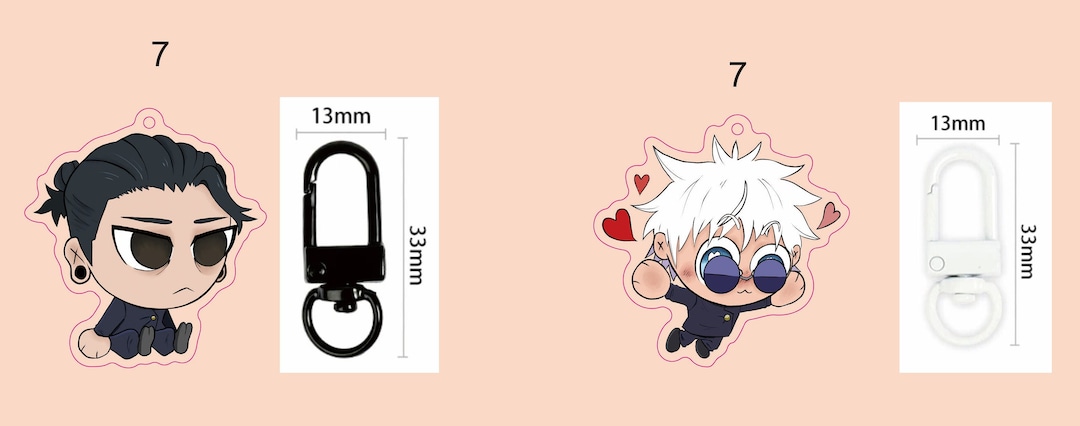 Goober Gojo and Geto Keychain Double-sided Acrylic Charms - Etsy