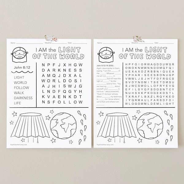 Jesus Light of the World Kids - Etsy