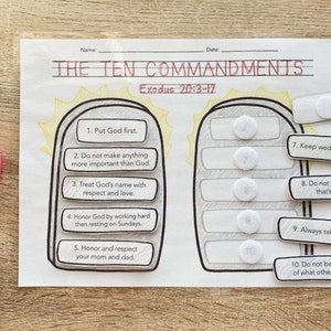 The Ten Commandments Bible Verse Wall Art, Ten Commandments Printable ...