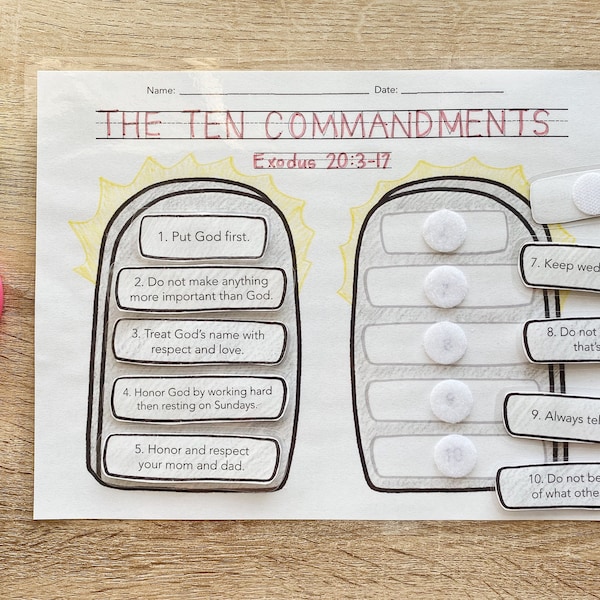 The Ten Commandments Bible Verse Wall Art, Ten Commandments Printable ...
