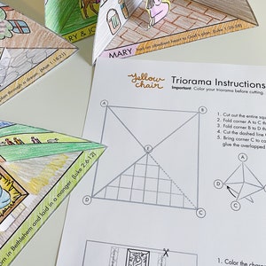 Advent/christmas/nativity Triorama Bundle Jesus in a Manger, Mary and ...