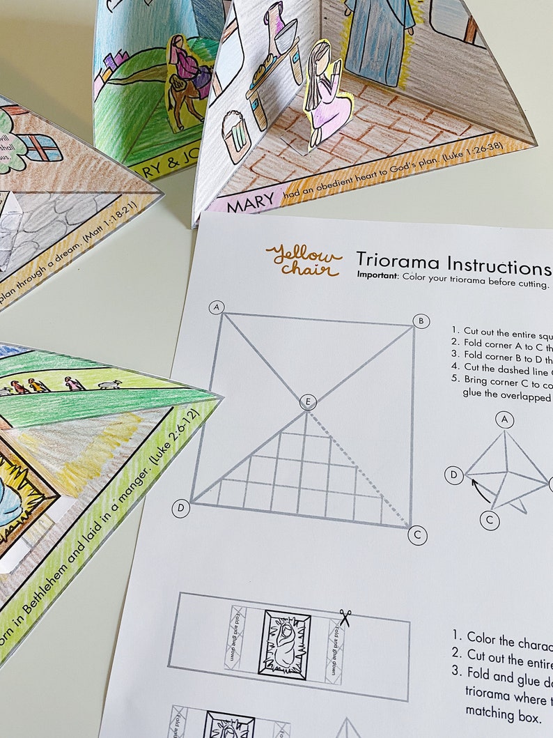 Nativity Triorama: Bible Story Craft (digital Download) - Etsy