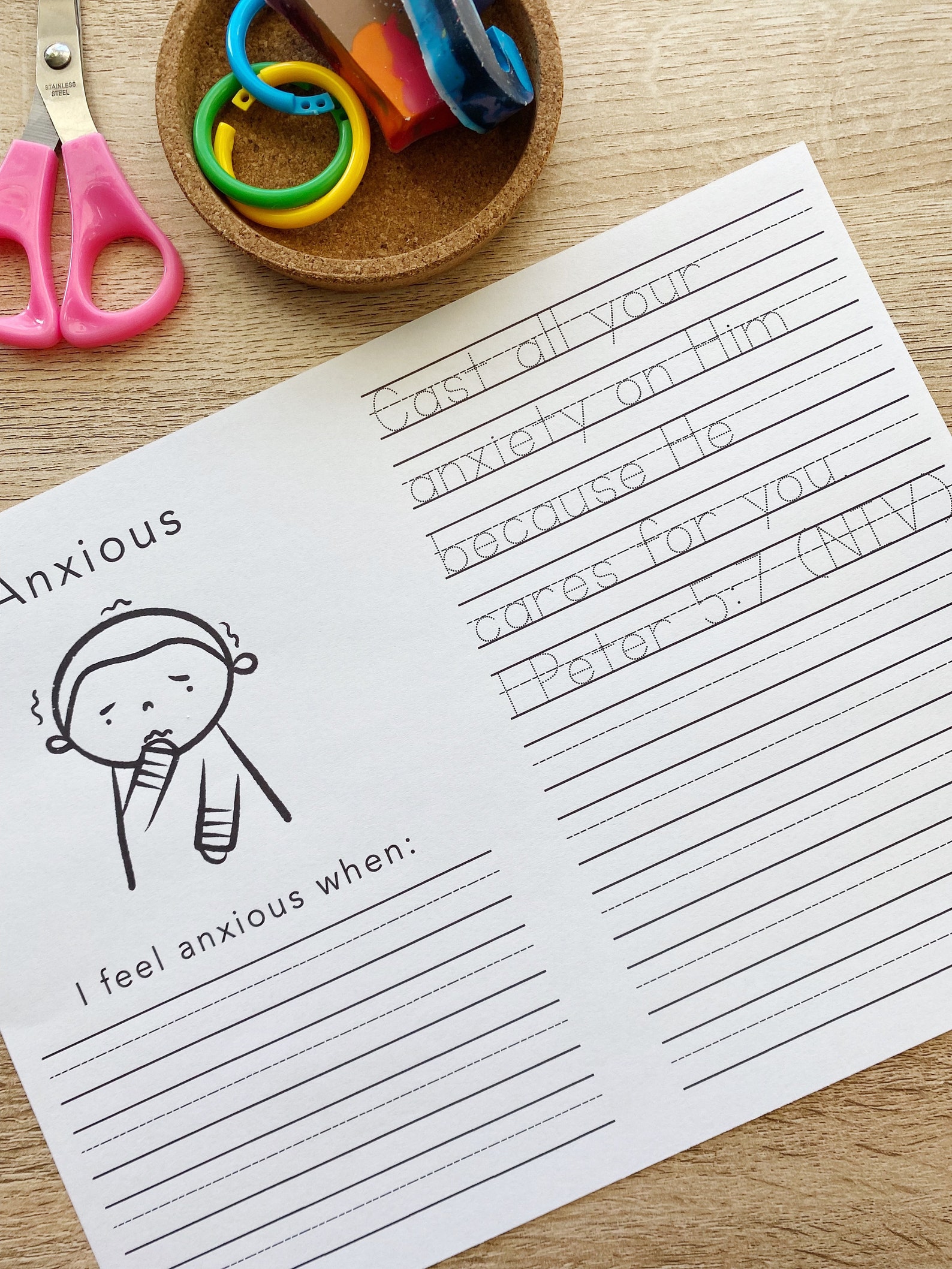 Bible-bundle: My Feelings Copywork and Flash Cards Bible - Etsy