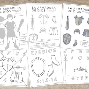 RVR1960 En Español La Armadura De Dios Printable Activity, Bible Game ...