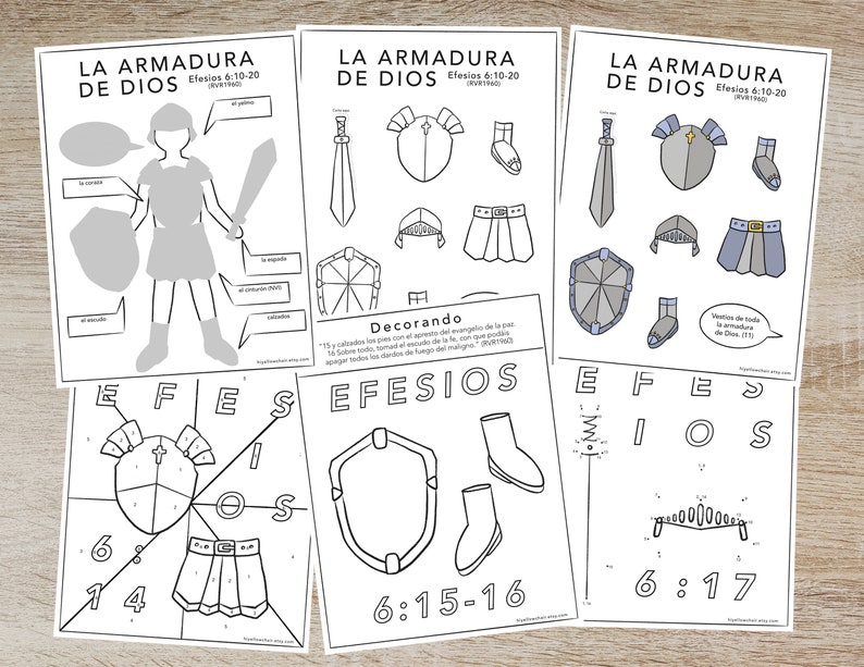 RVR1960 En Español La Armadura De Dios Printable Activity - Etsy