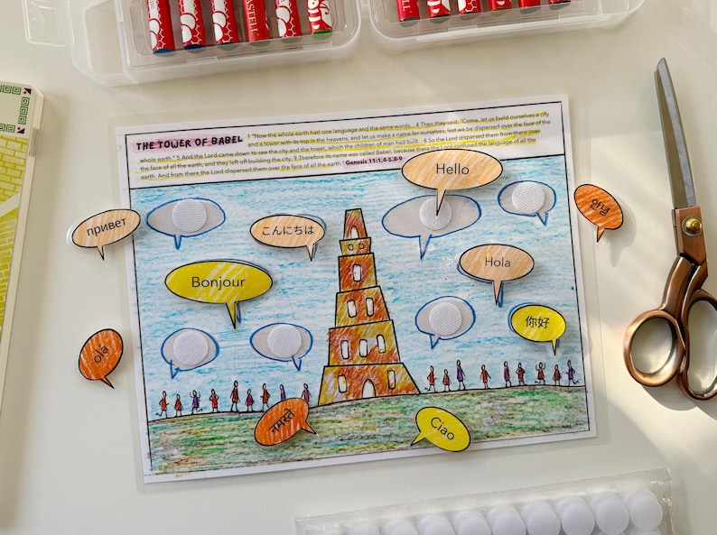Tower of Babel Activity: Kids Bible Puzzle (digital Download) - Etsy