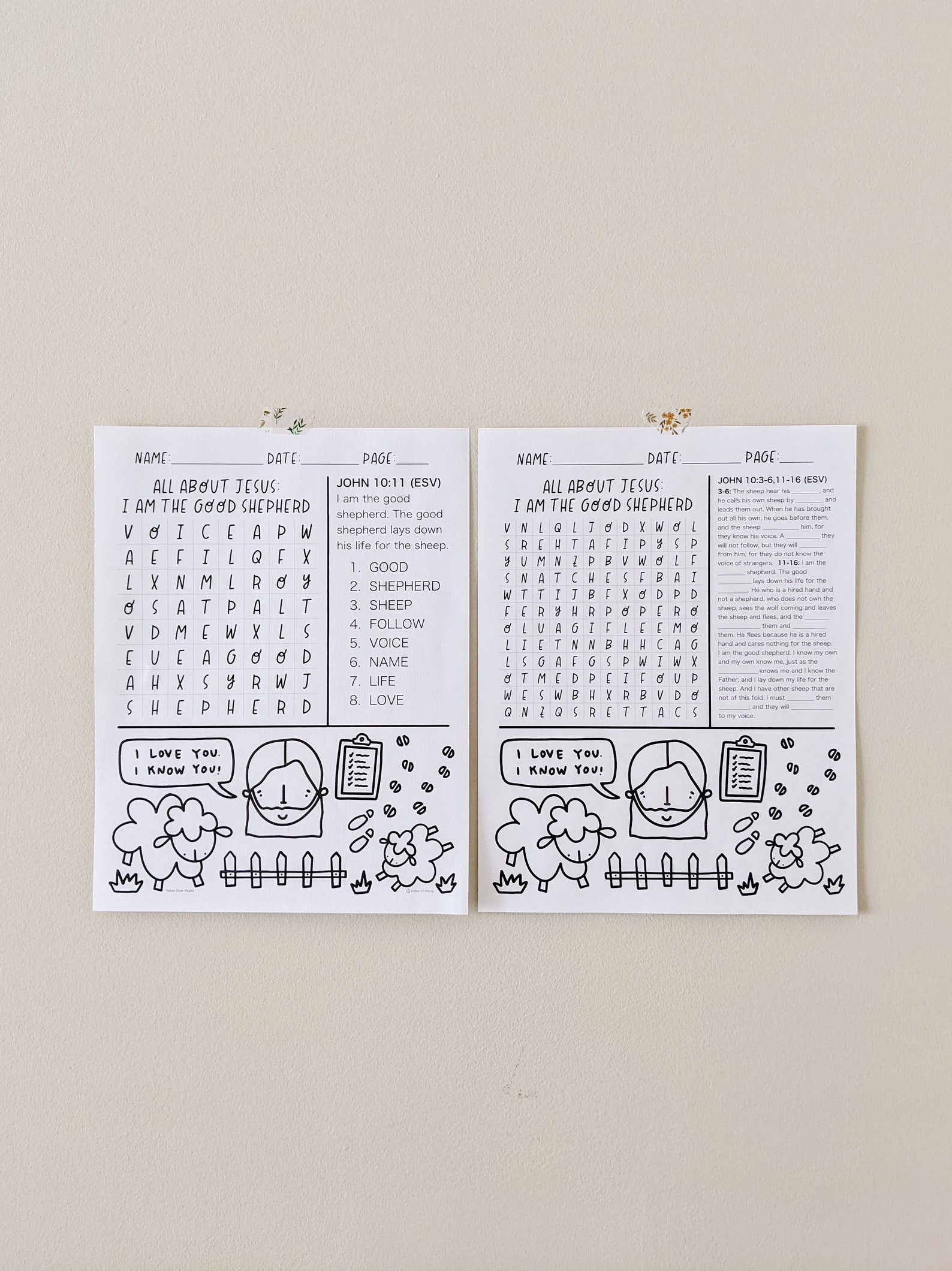 I Am the Good Shepherd Bible Wordsearch Who is Jesus Bible | Etsy