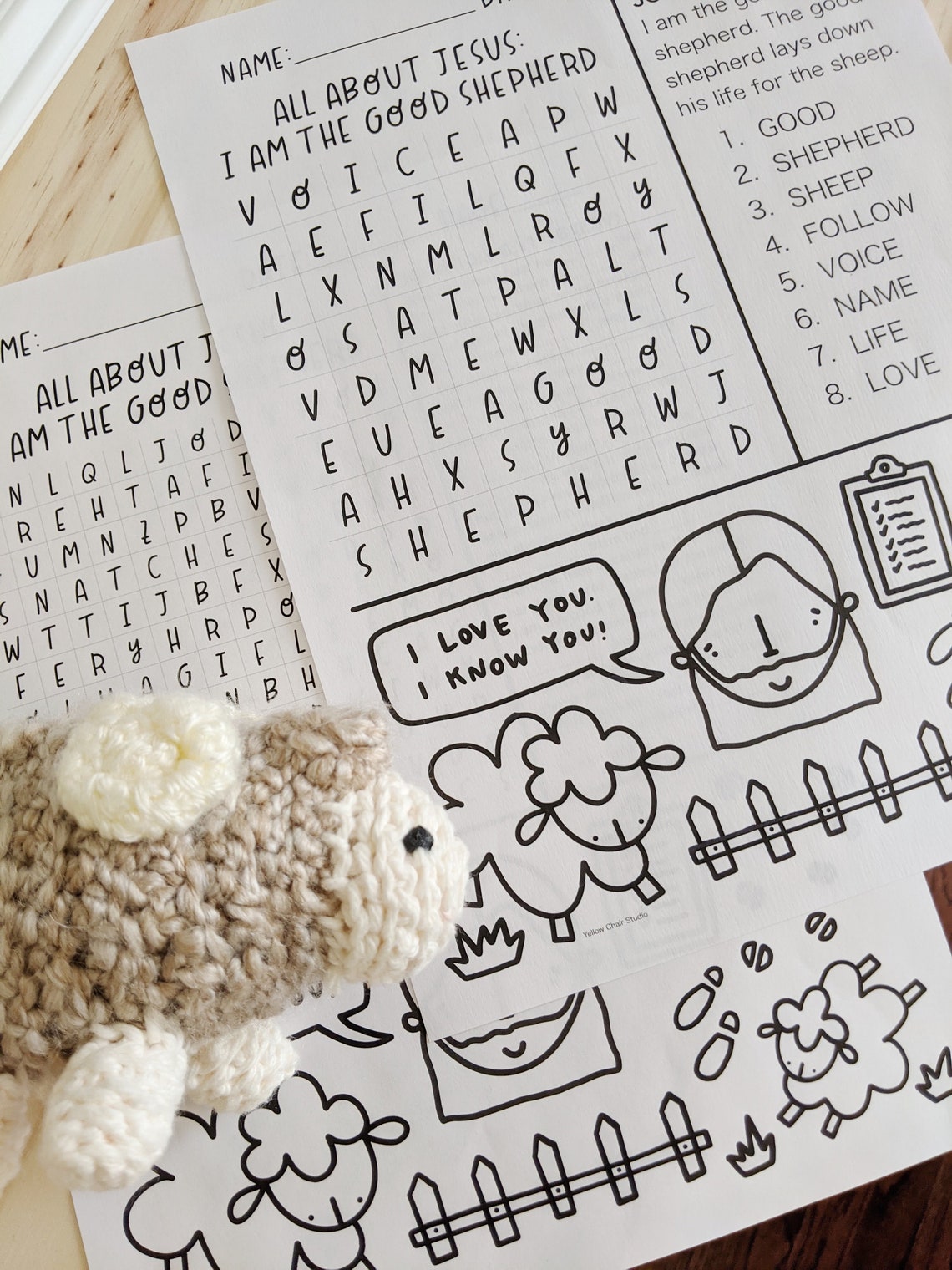 I Am the Good Shepherd Bible Wordsearch Who is Jesus Bible | Etsy