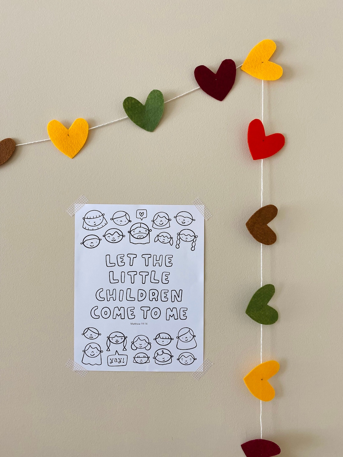 Let the Little Children Come to Me Coloring Page Bible - Etsy