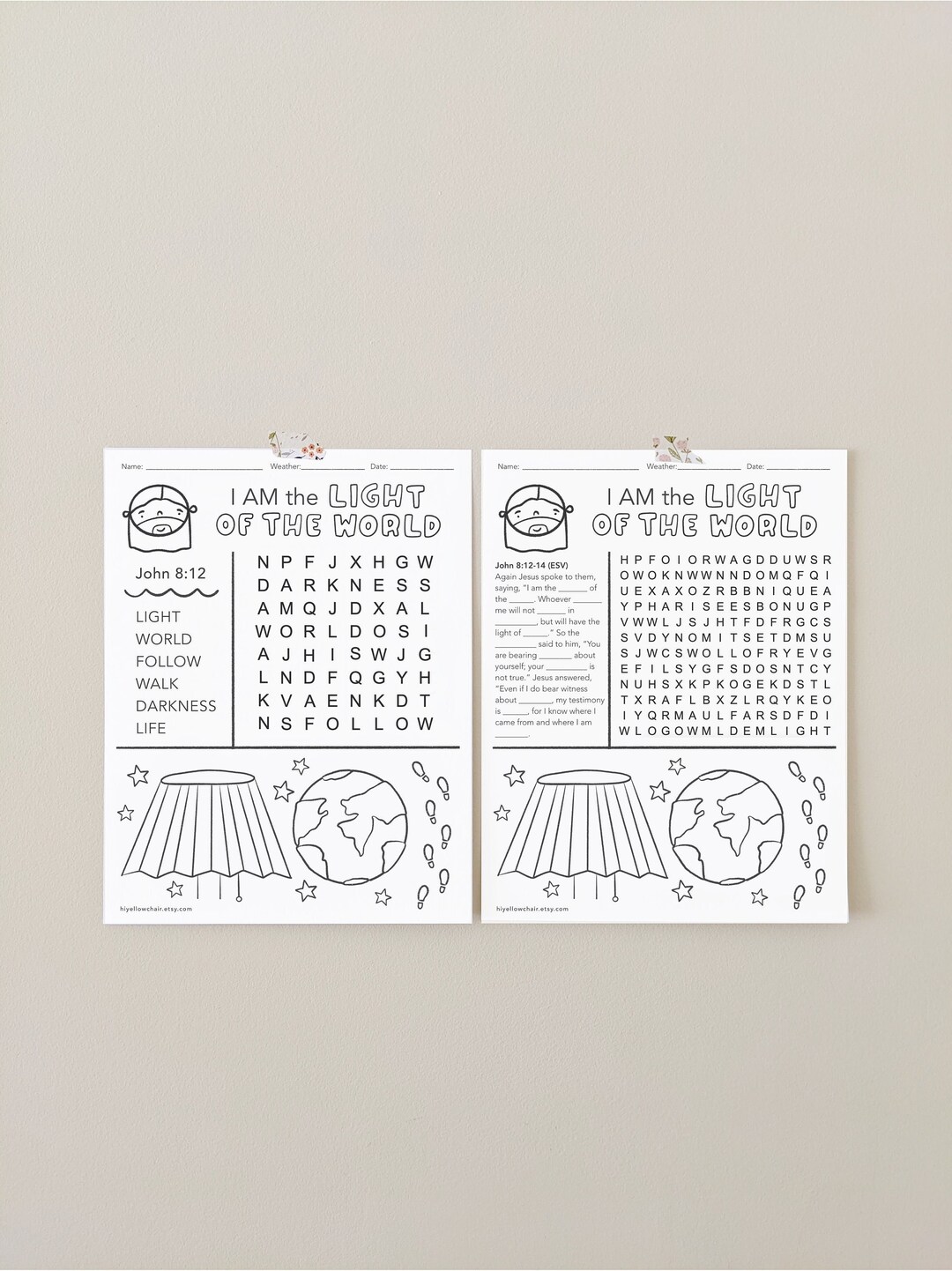 I Am the Light of the World, Advanced Bible Wordsearch, Who is Jesus ...