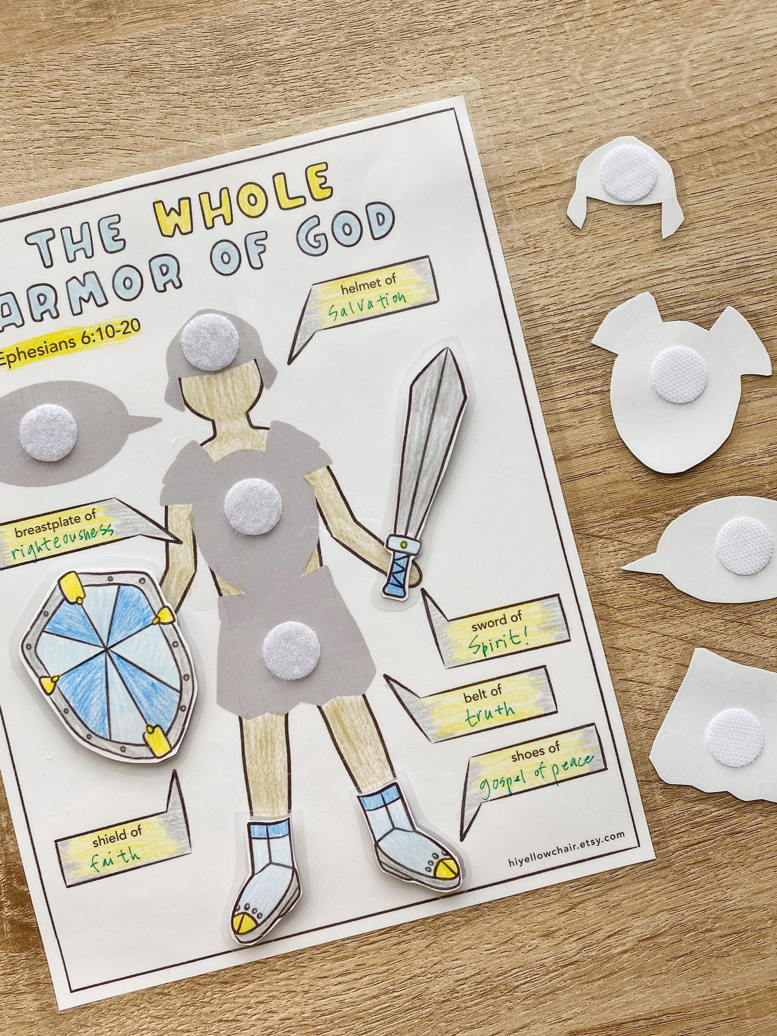 RVR1960 En Español La Armadura De Dios Printable Activity, Bible Game ...