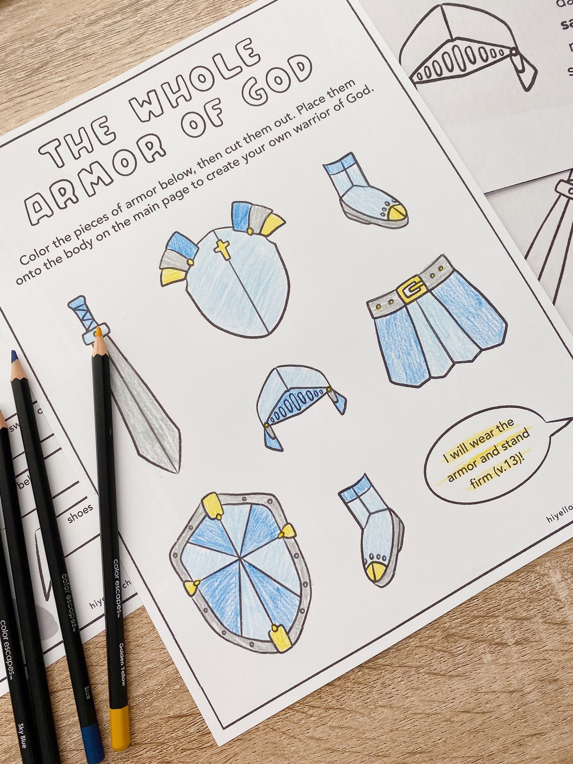 RVR1960 En Español La Armadura De Dios Printable Activity - Etsy