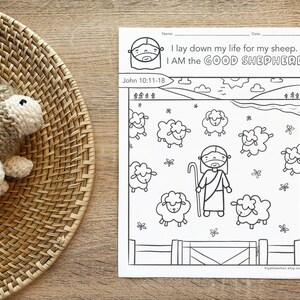 I AM the Good Shepherd, Bible Verse Coloring Sheet Printable, Sunday ...