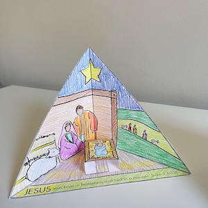 Advent/christmas/nativity Triorama Bundle Jesus in a Manger, Mary and ...