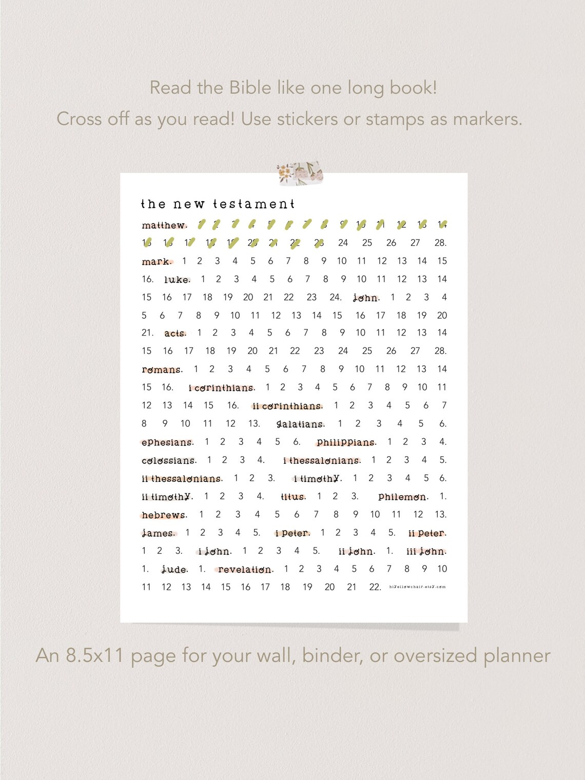 New Testament Reading Tracker Bible Reading Tracker Bible - Etsy