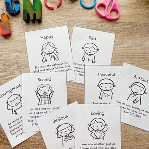 My Feelings Scripture Cards, Bible Flash Cards About Feelings, Memory ...