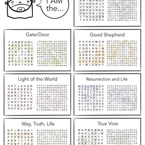 I Am the Good Shepherd, Bible Wordsearch, Who is Jesus, Bible Coloring ...