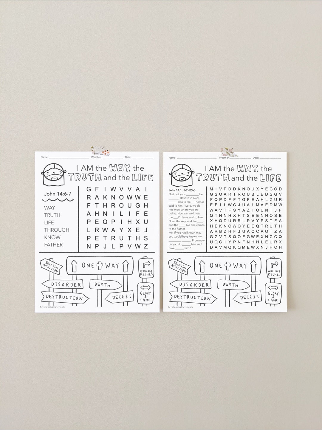 I Am the Way, the Truth, and the Life, Bible Wordsearch, Who is Jesus ...