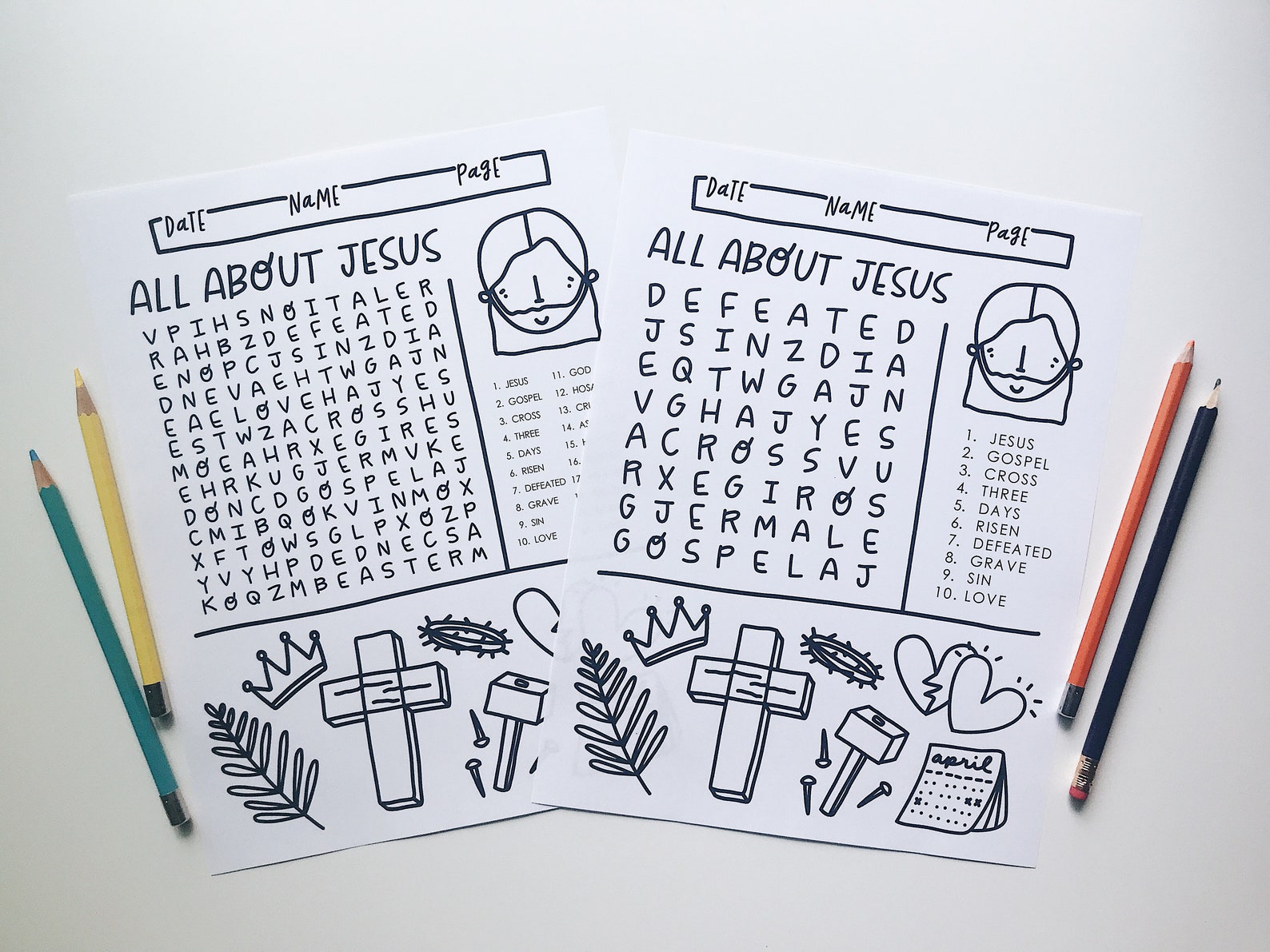 Bible Wordsearch Who is Jesus Basic and Advanced Puzzle - Etsy