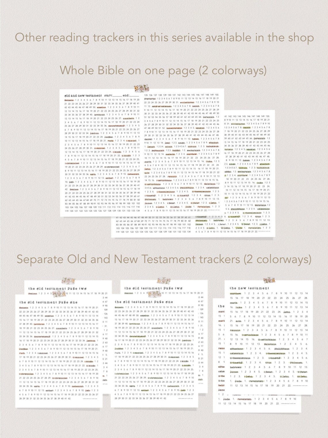 New Testament Reading Tracker, Bible Reading Tracker, Bible Reading Log ...