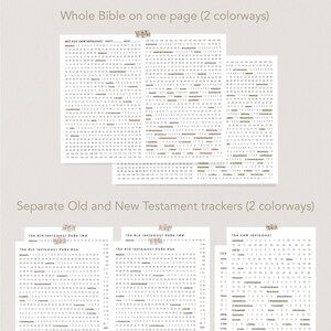 New Testament Reading Tracker, Bible Reading Tracker, Bible Reading Log ...