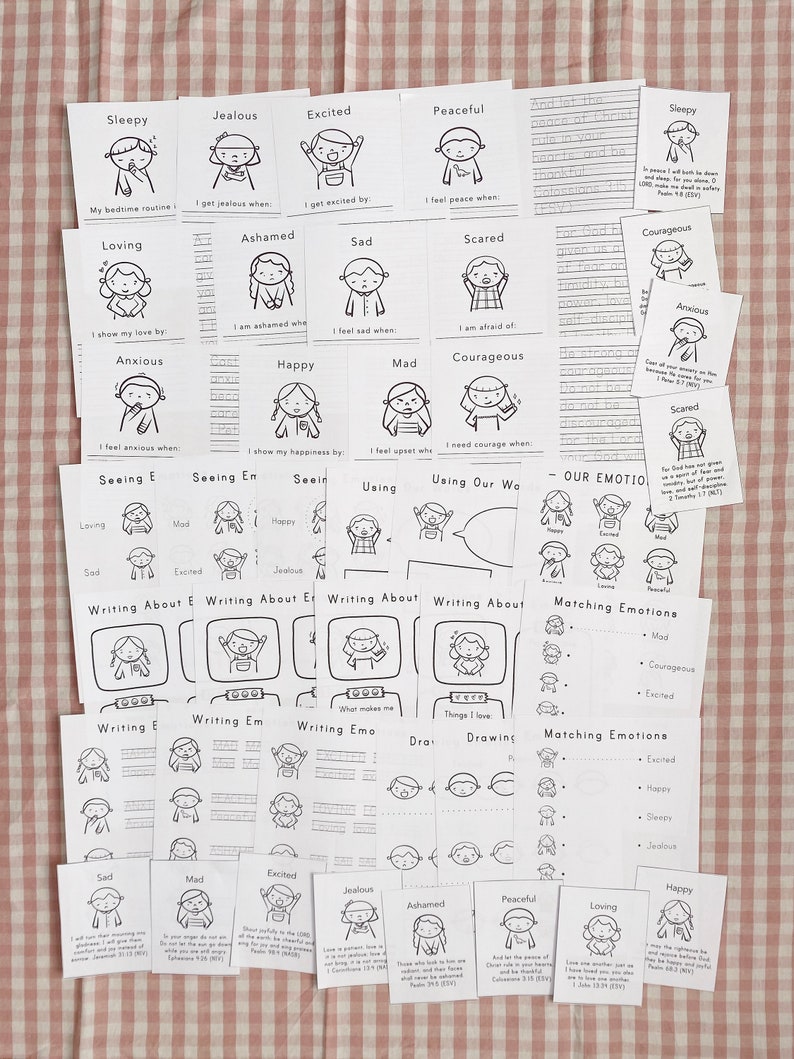 My Feelings Scripture Cards, Bible Flash Cards About Feelings, Memory ...