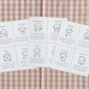 My Feelings Scripture Cards, Bible Flash Cards About Feelings, Memory ...