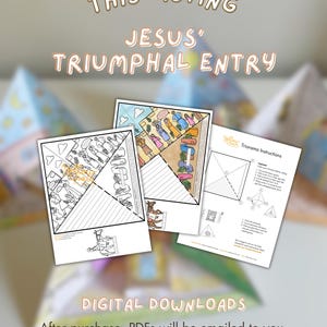 Palm Sunday Triorama, Jesus and the Triumphal Entry - Easter Craft for ...