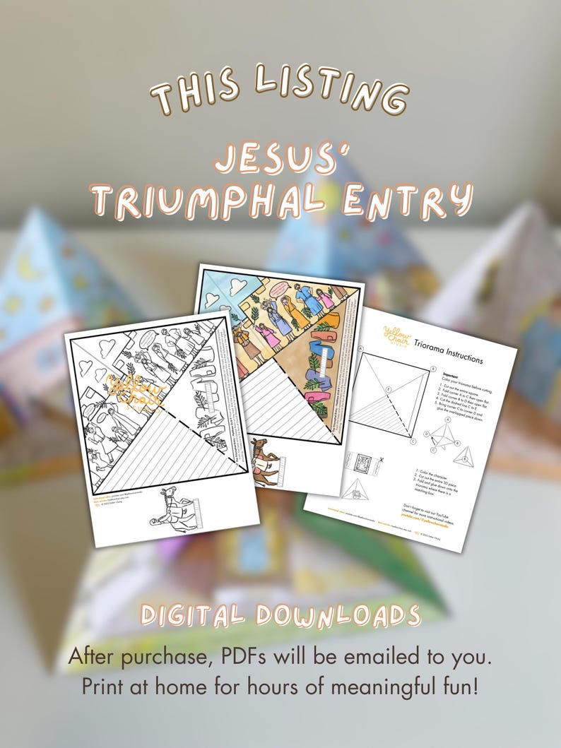 Palm Sunday Triorama: Jesus' Triumphal Entry Craft (PDF) - Etsy