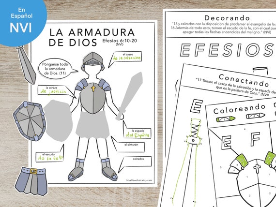 NVI En Español La Armadura De Dios Printable Activity Bible - Etsy ...