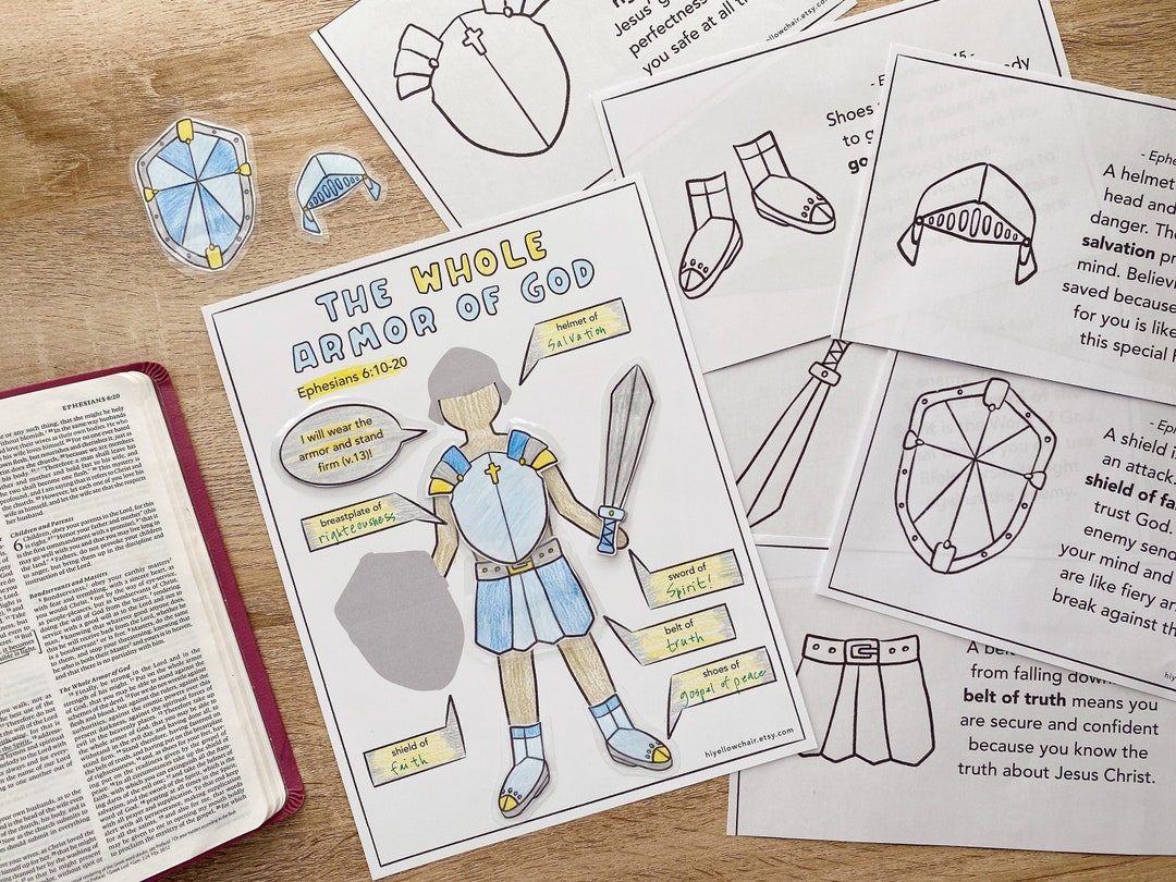 Armor of God Activity Pack, Busy Book, Bible Game, Kids Bible Puzzle ...