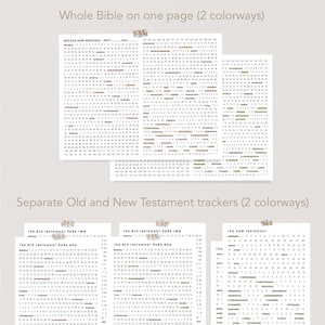 Old Testament Reading Tracker, Bible Reading Tracker, Bible Reading Log ...