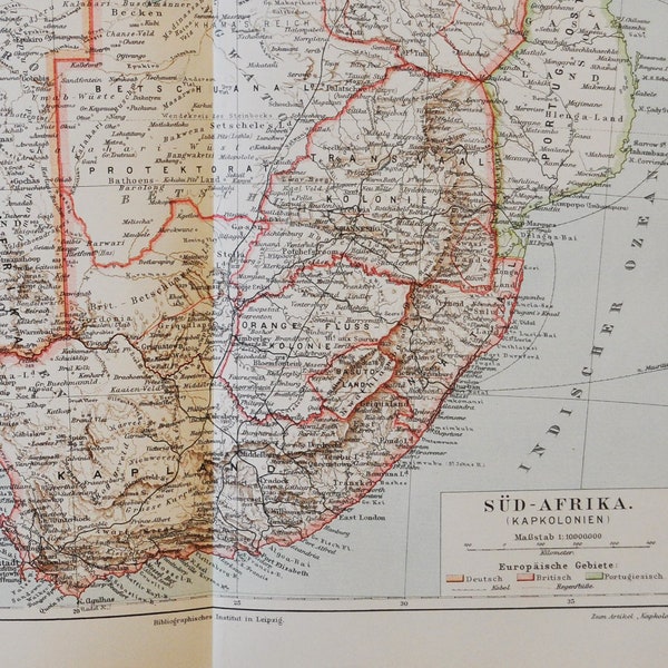 Transvaal Maps Natal - Etsy