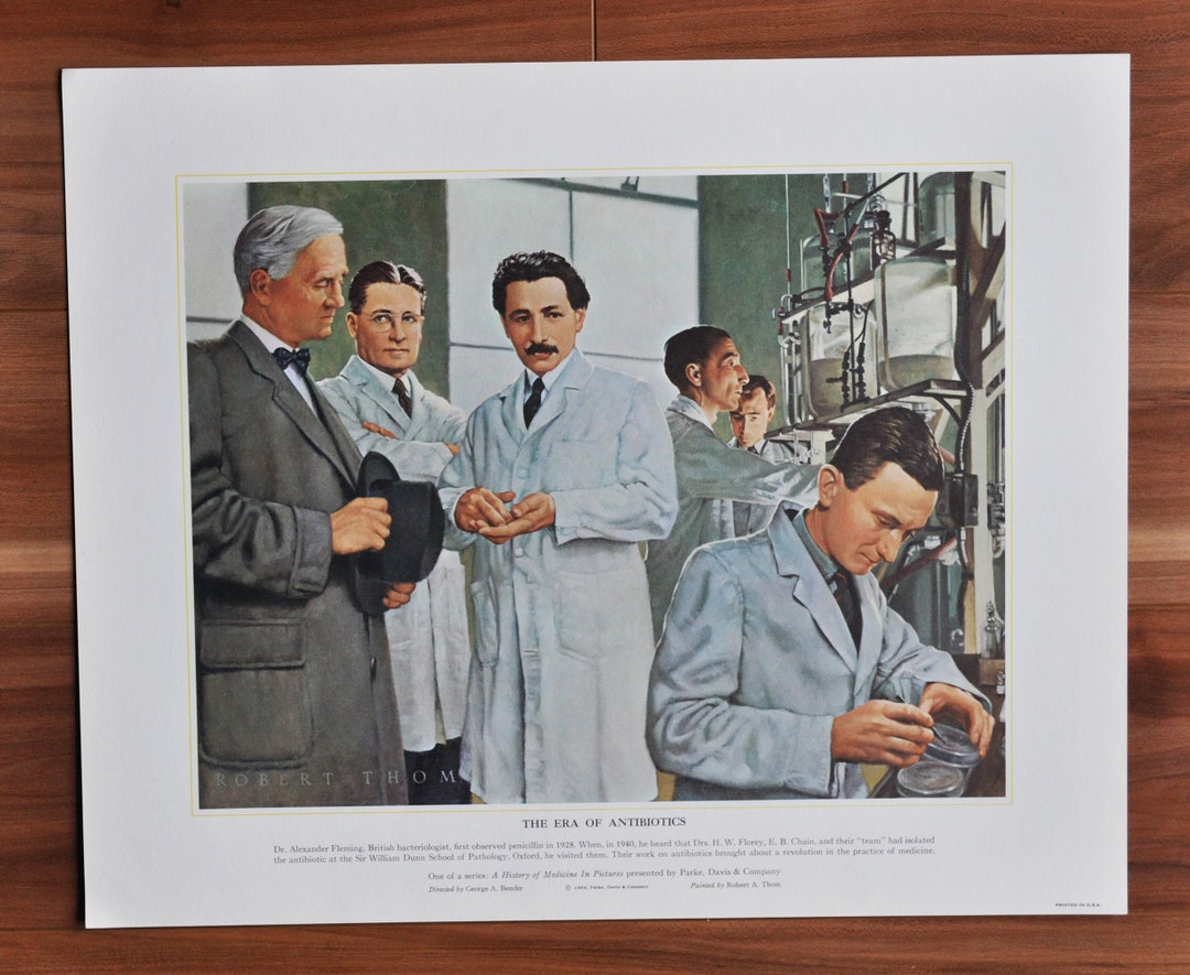 Dr. Alexander Fleming: the Era of Antibiotics - Original Medical Print ...