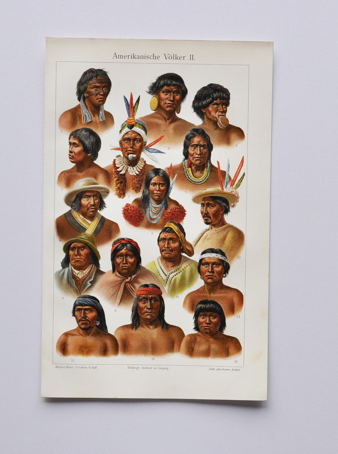 American People II - Original Antique Print - 1906 (maipure, Omagua ...