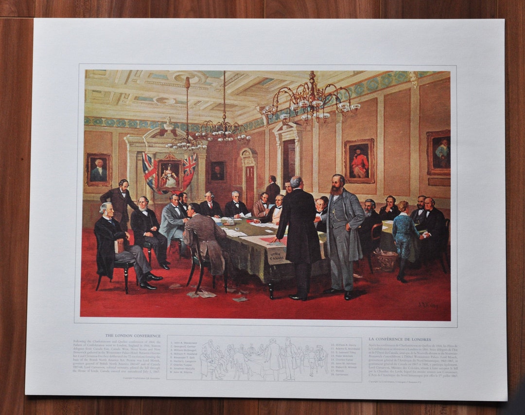 The London Conference Original History Print From 1967 canada ...