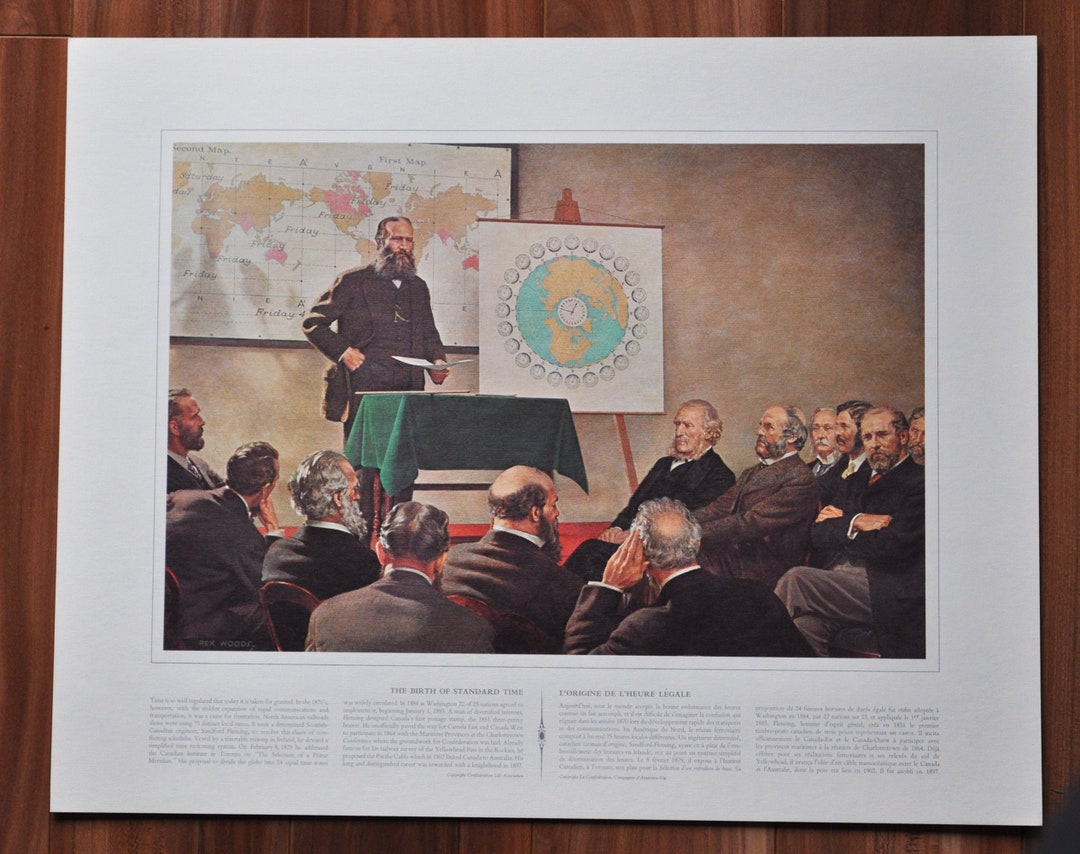 The Birth of Standard Time - Original History Print From 1967 (canadian ...