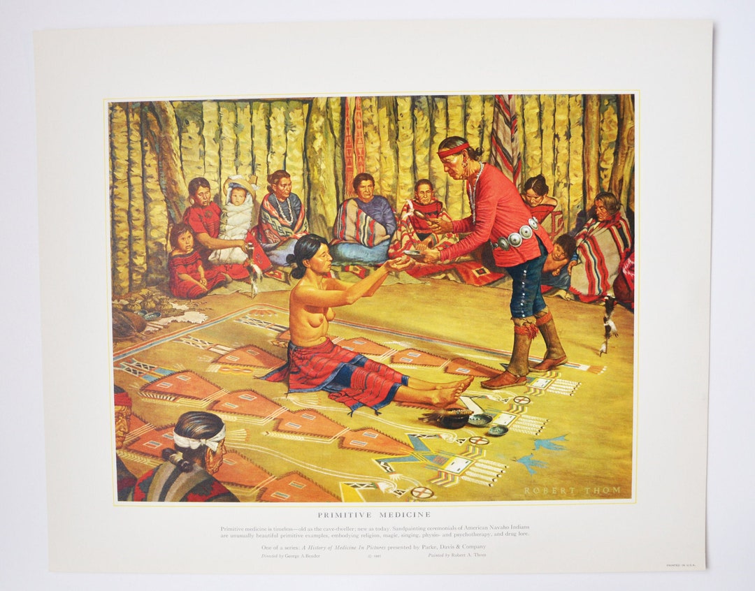Primitive Medicine Original Medical Print / Poster (history, Medicine ...