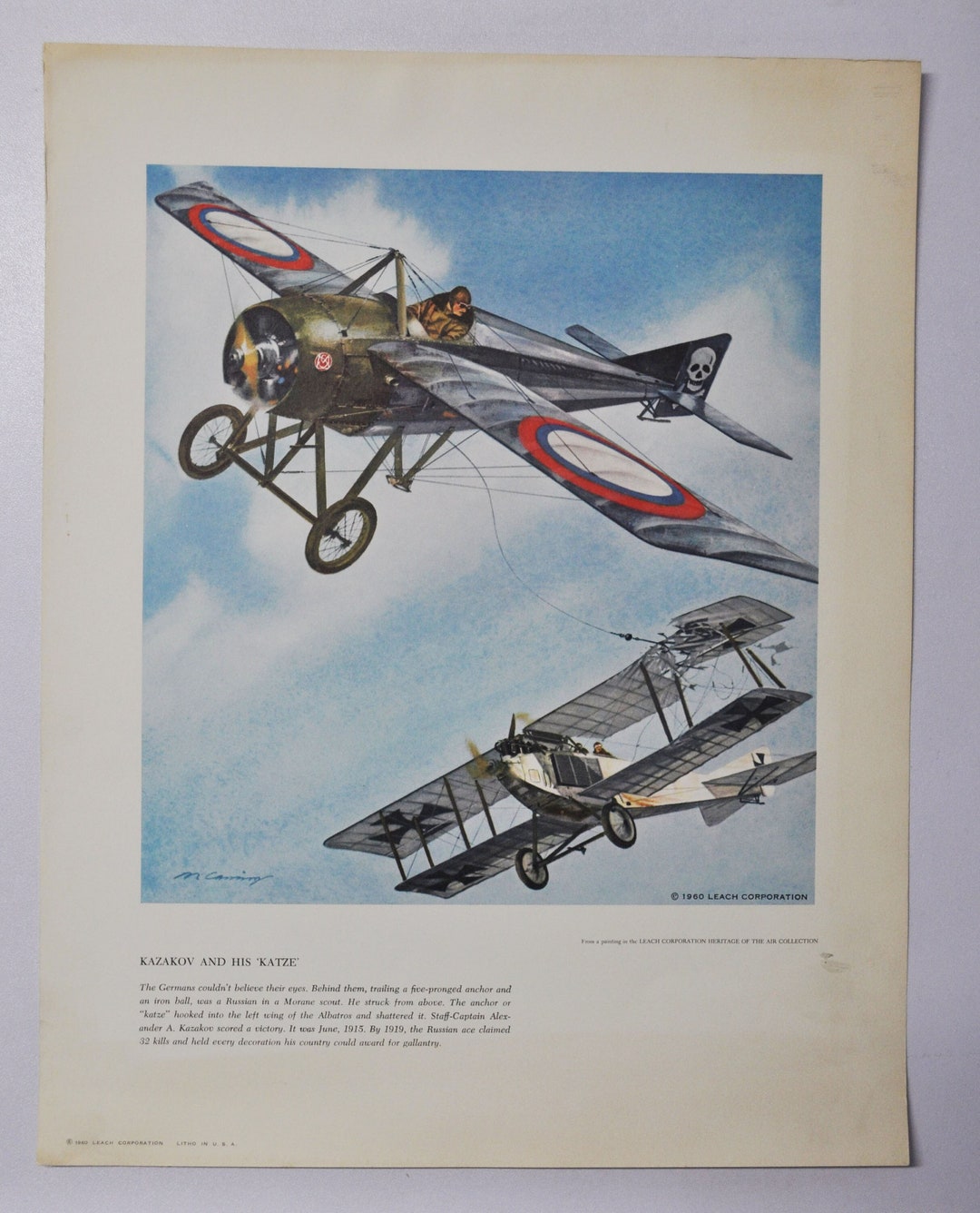 Kazakov and His Katze - Original Military Print / Litho 1960's (ww1 ...