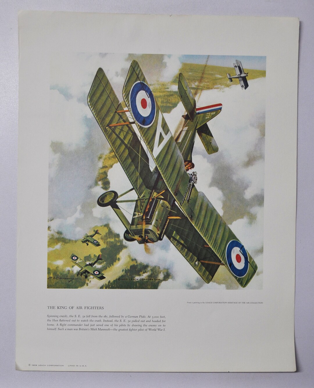 The King of Air Fighters - Original Military Print / Litho 1960's ...