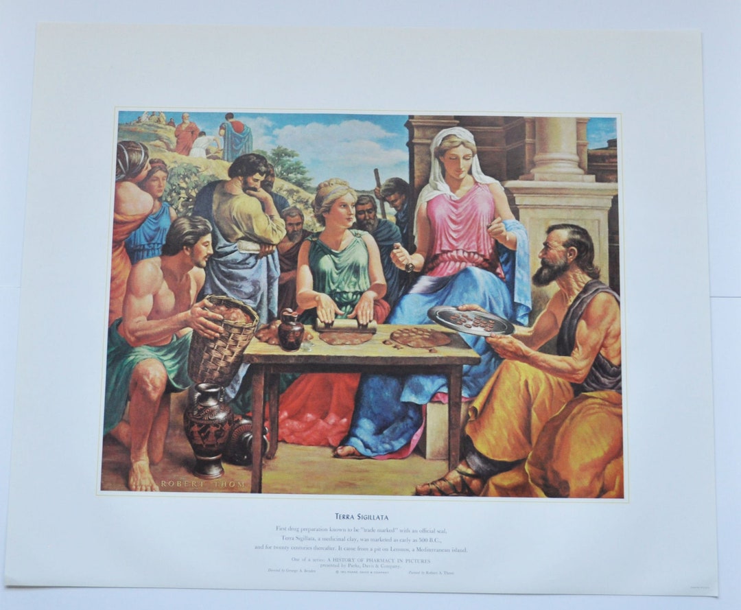 Terra Sigillata, Original Medical Print / Poster 1950s (history ...