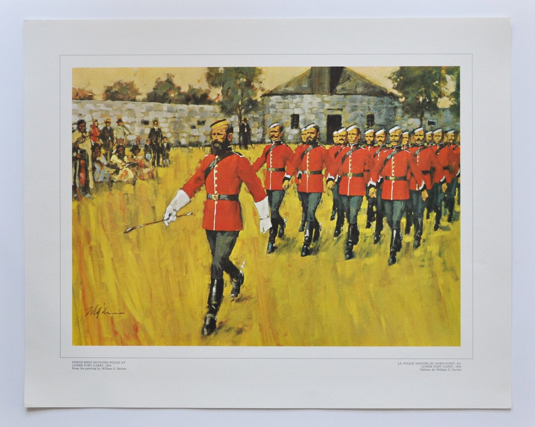 North-west Mounted Police at Lower Fort Garry 1874 - Original Large ...