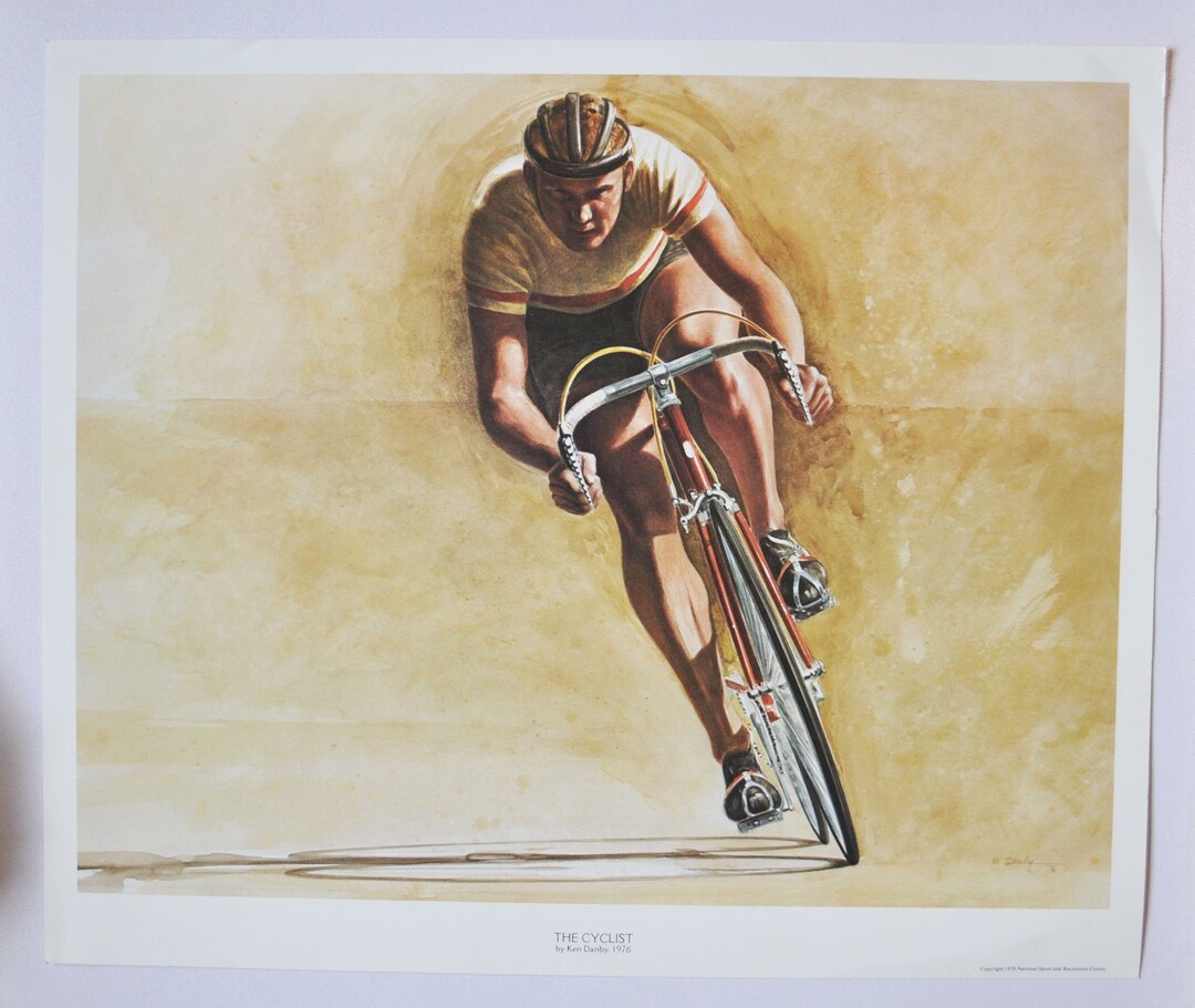 Cyclist - Original Sport Print/poster - From the 1970s - Olympics ...